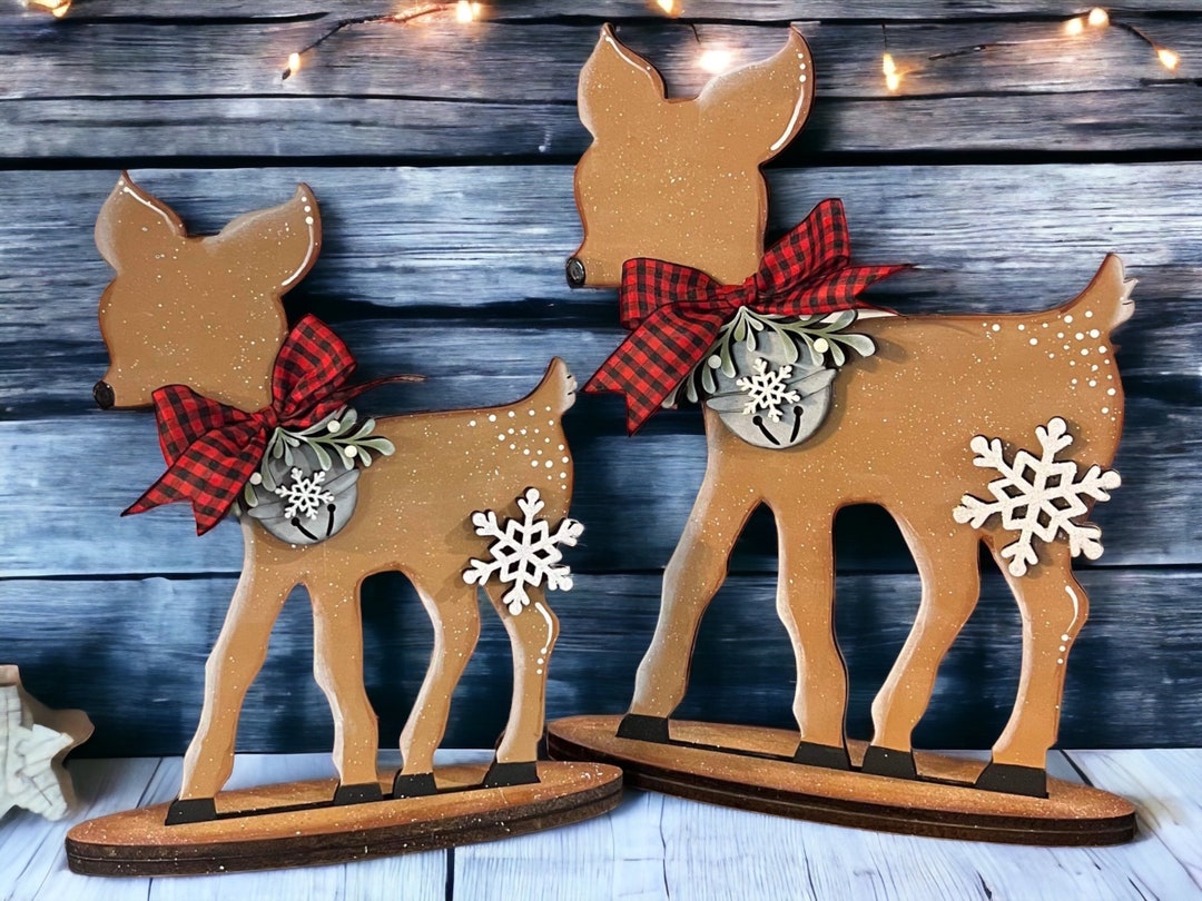 Christmas Deer DIY Craft, Christmas DIY Decor, Deer Shelf Sitters ...