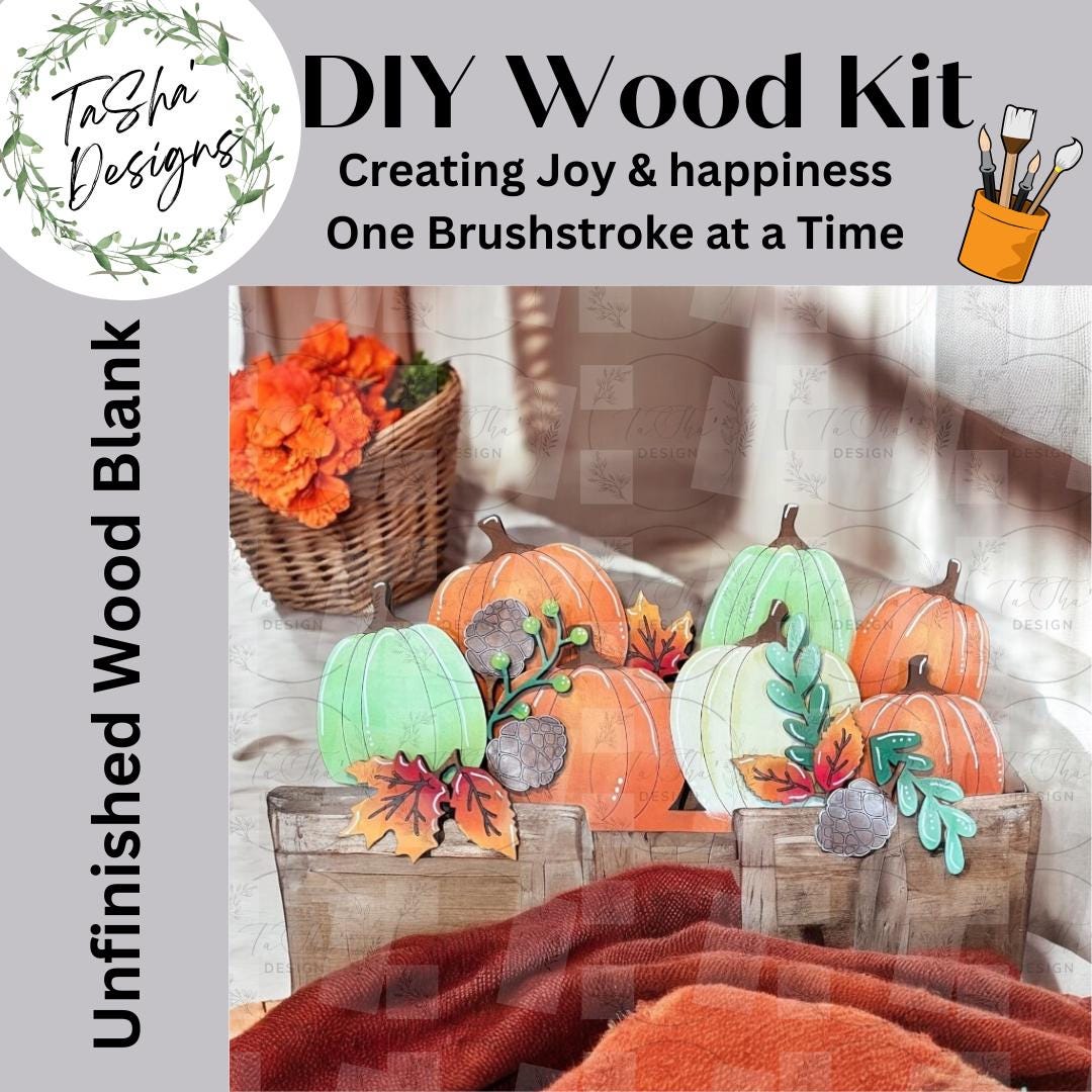 Fall Pumpkin DIY Basket Insert, Harvest Flower Basket, Autumn DIY Kit ...