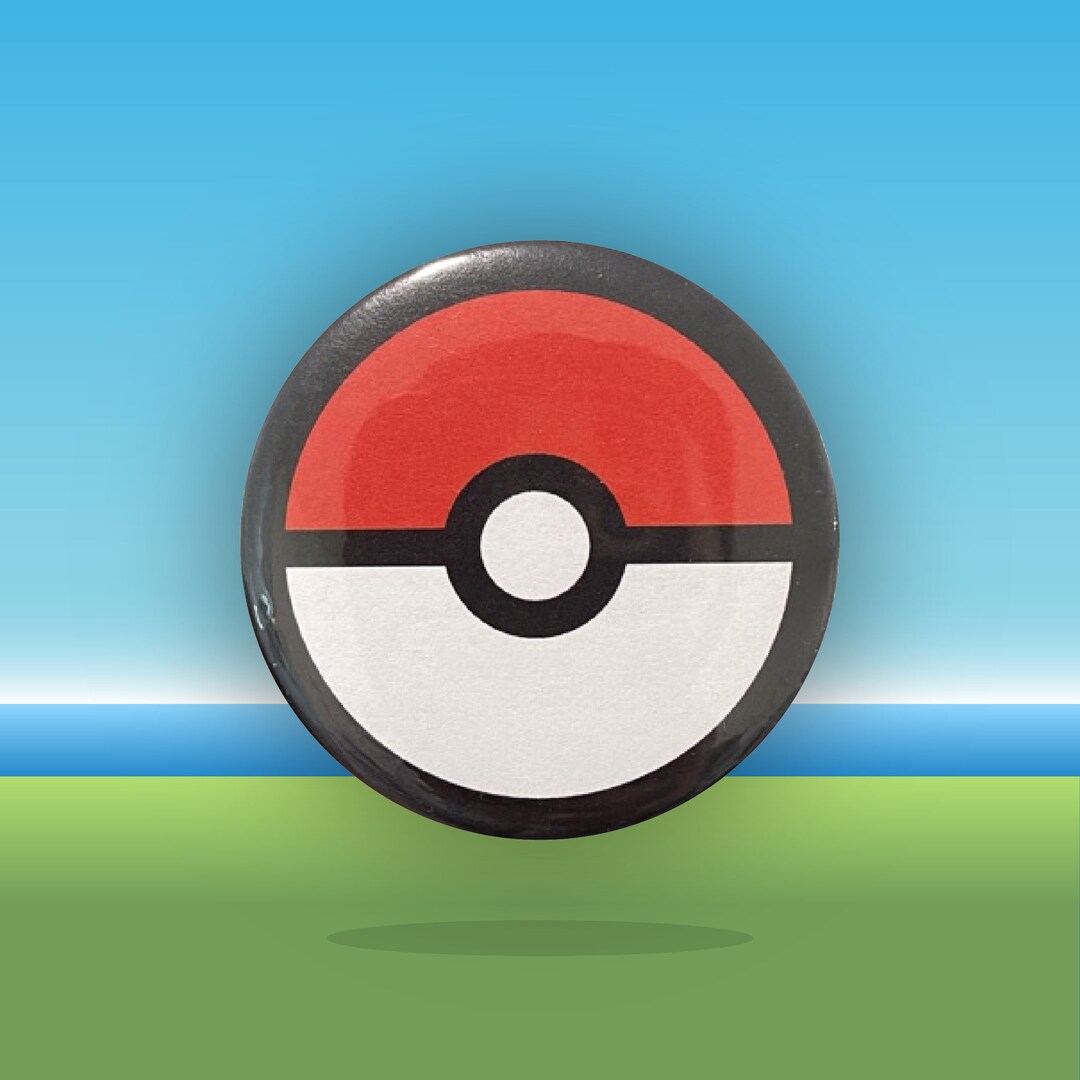 Pokeball Button - Etsy