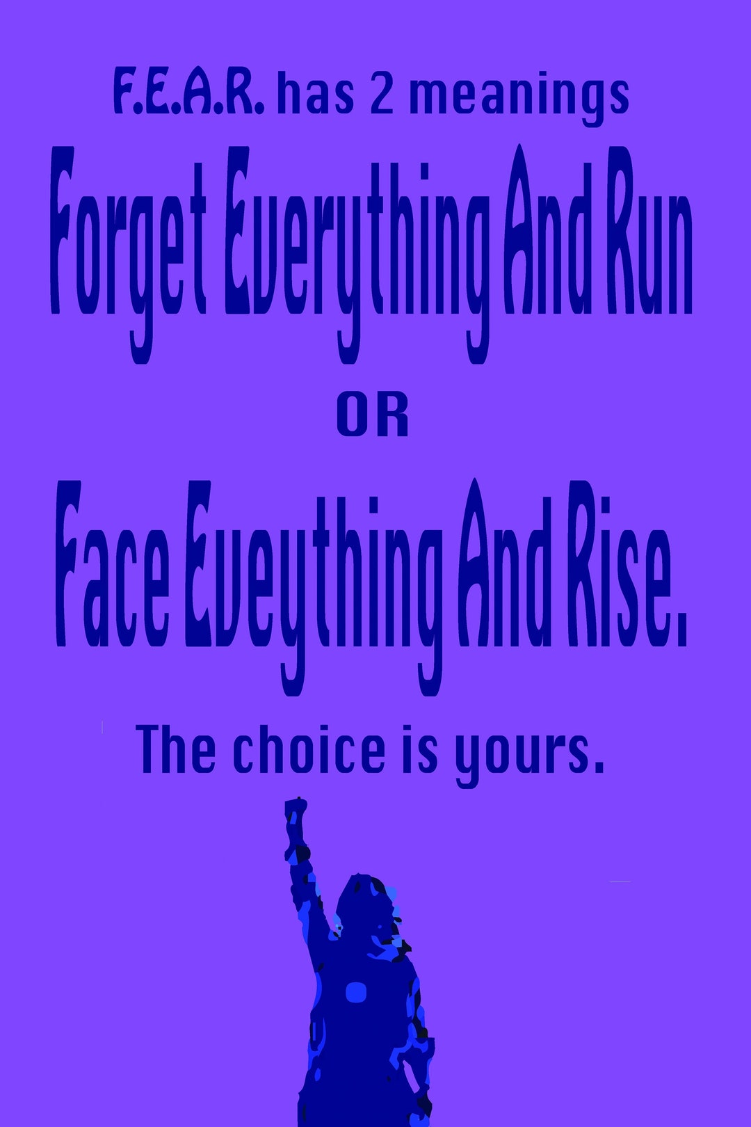 Face Everything and Rise Digital Poster - Etsy