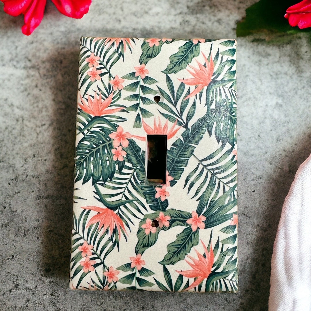 Floral Monstera Light Switch Cover - Etsy