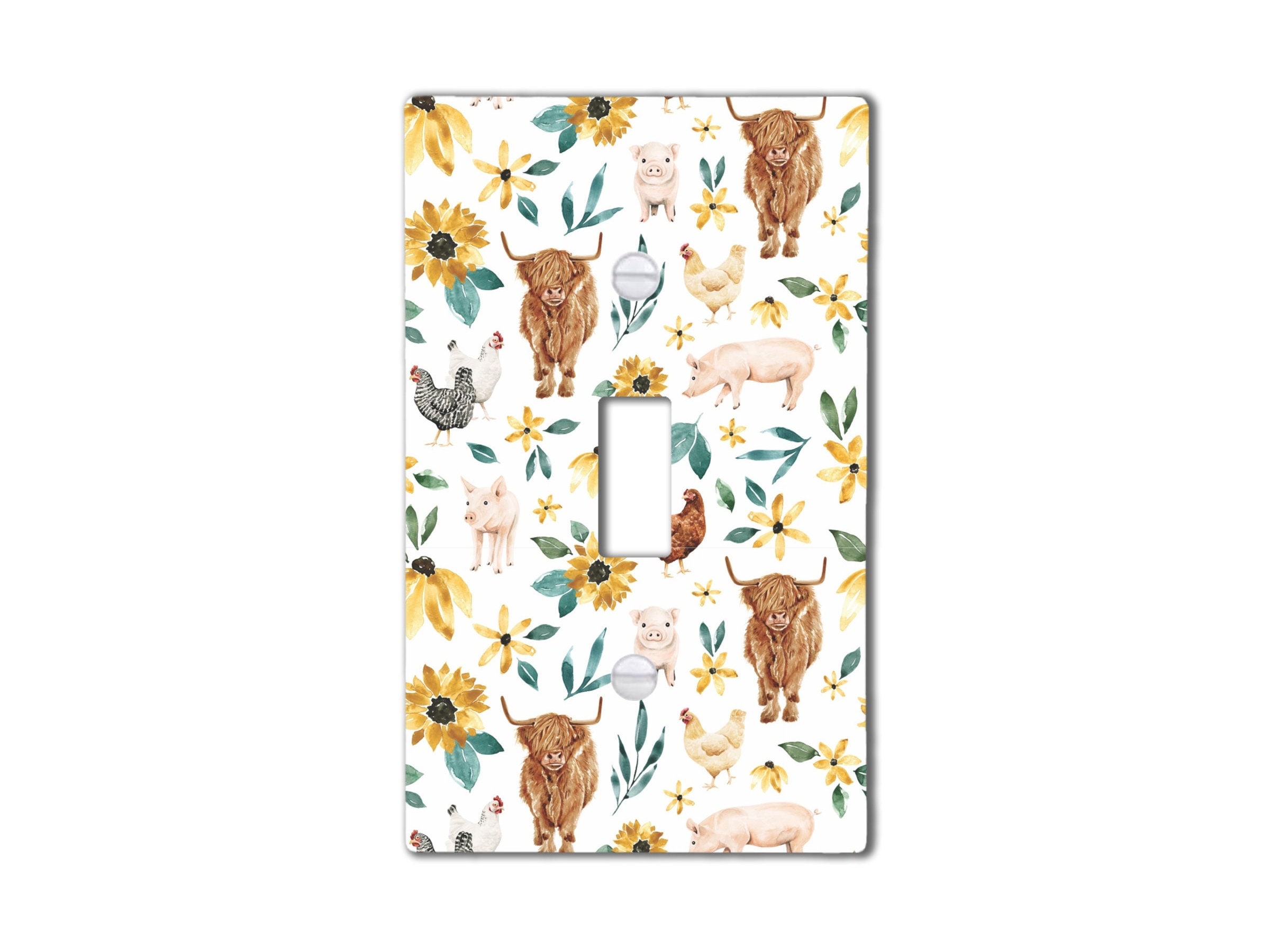 Farm Animals Light Switch Cover - Etsy