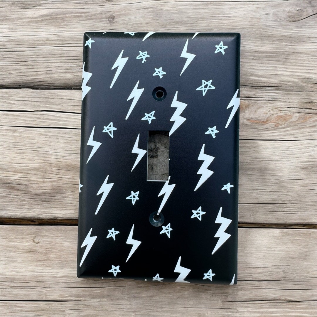 Lightening Bolt Light Switch Cover - Etsy