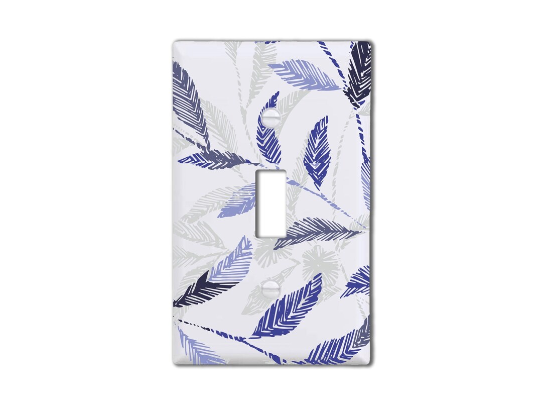 Blue and Grey Light Switch Cover - Etsy