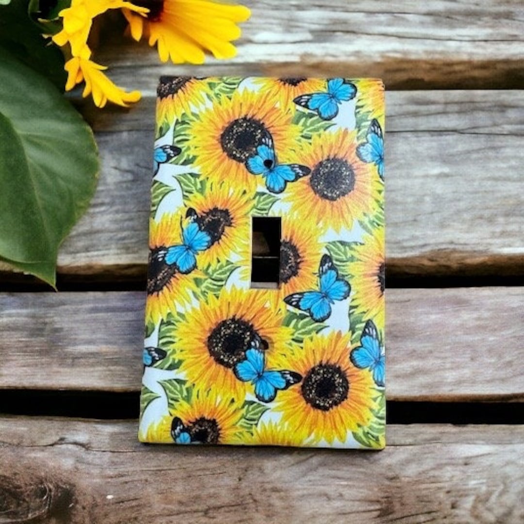 Sunflower Butterfly Light Switch Cover - Etsy