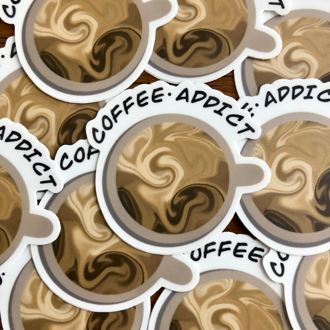 Coffee Addict Sticker - Etsy