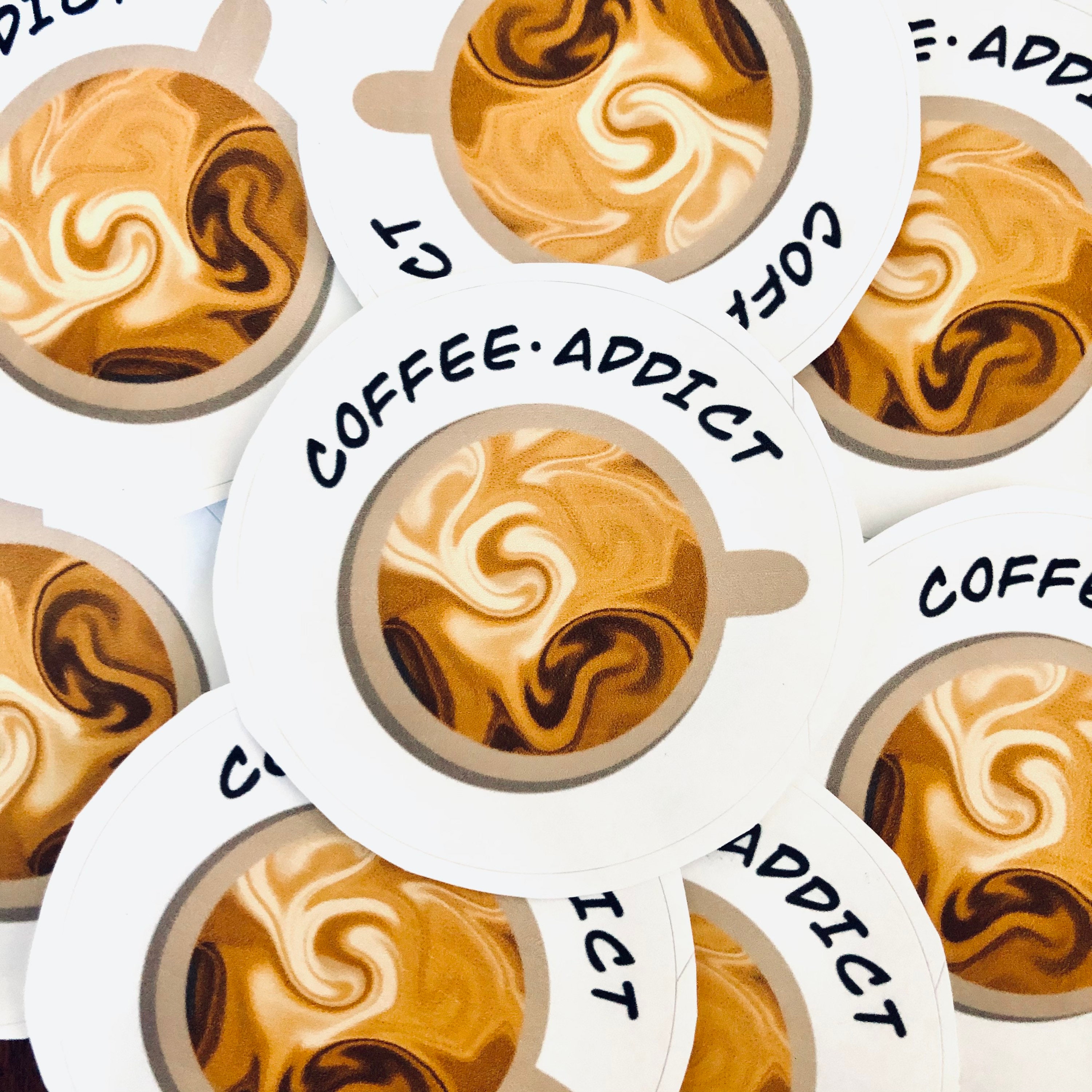 Coffee Addict Sticker | Etsy