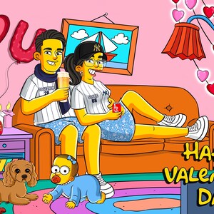 Custom Simpsons Family Portrait, Simpsons Gift Dad, Family Simpsons ...