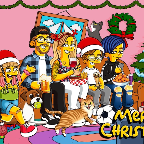 Simpsons Portrait on Canvas - Etsy