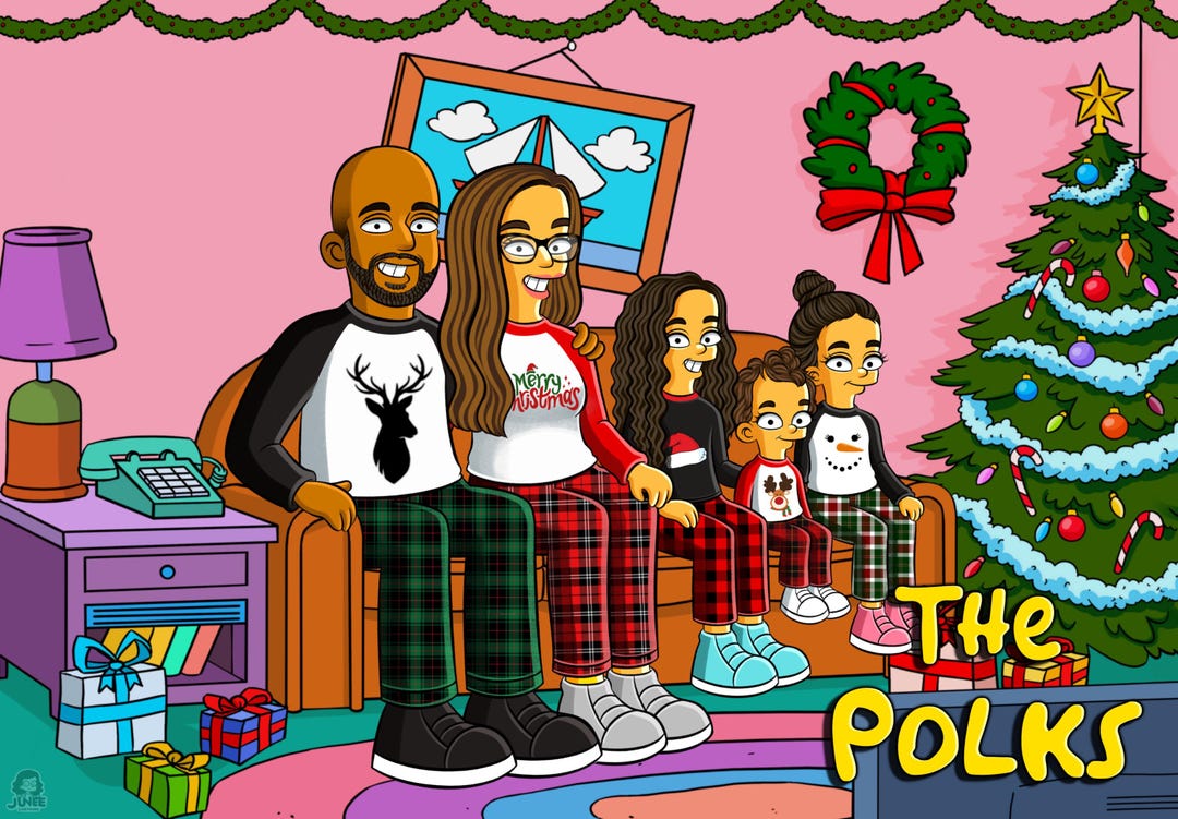 Custom Simpsons Family Portrait, Christmas Gift Idea, Funny Xmas ...