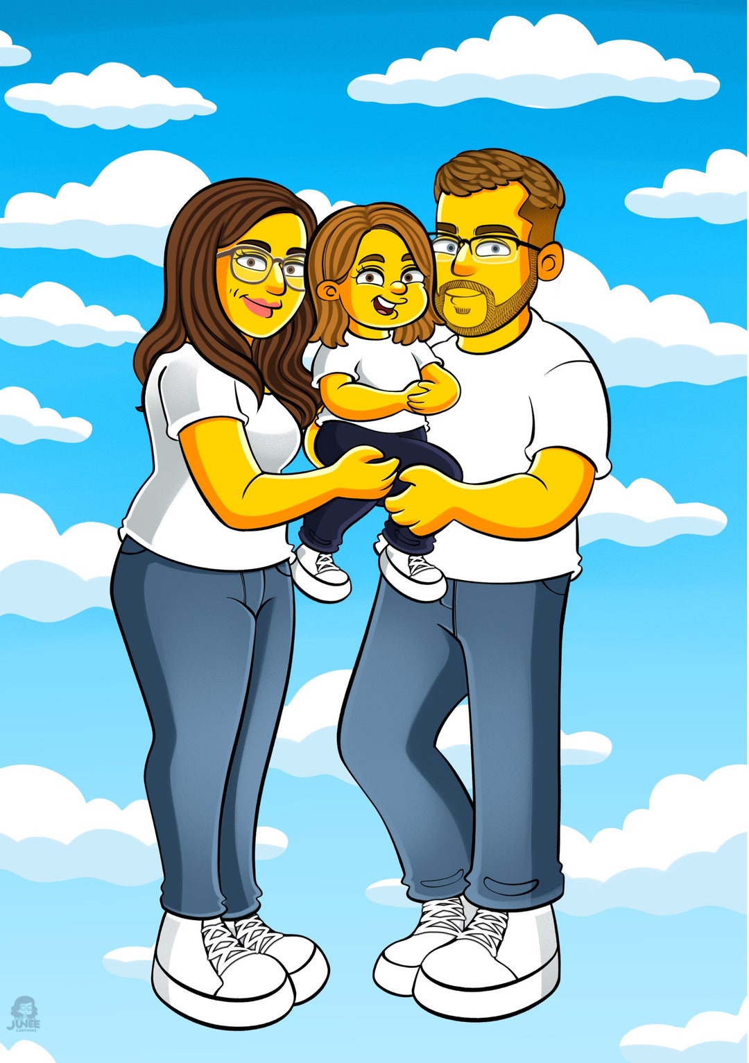 Custom Simpsons Portrait, Custom Family Portrait, Couple Cartoon ...