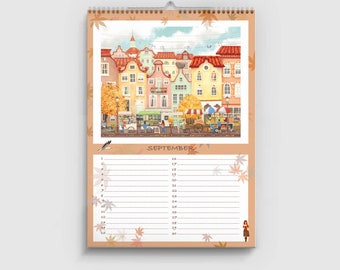 Complete Vintage Wood Perpetual Calendar Wall Hanging With Santa Maria ...