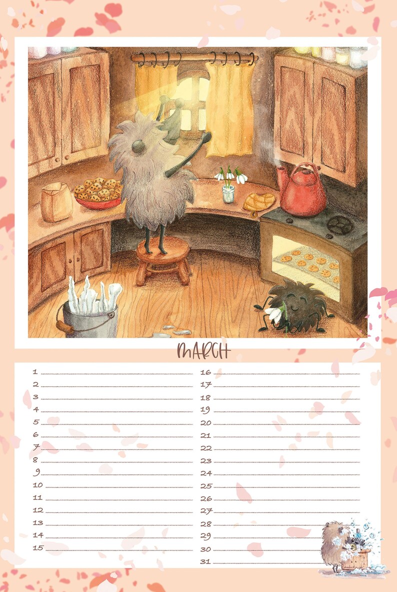 Illustrated Birthday Calendar - Etsy