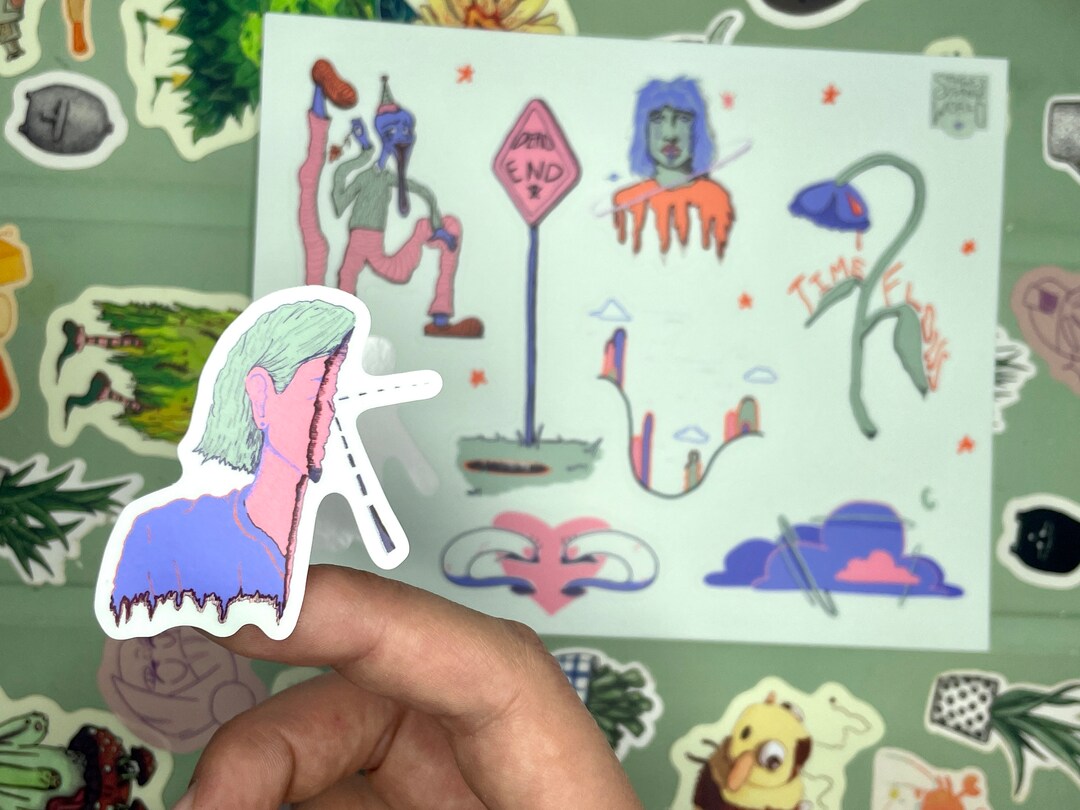Whimsy Doodles Sticker Sheet Vinyl Waterproof - Etsy