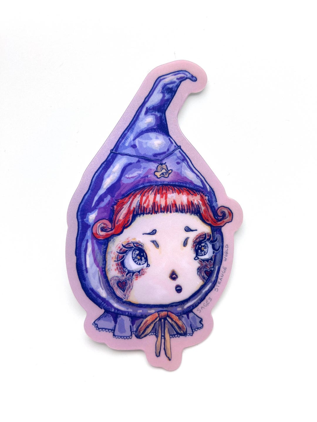 Doll Face Sticker Teardrop Fairy Waterproof Vinyl - Etsy