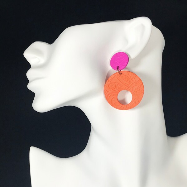 Orange Earrings - Etsy