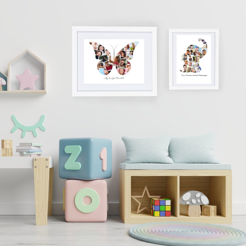 Butterfly Themed Personalized Photo Collage Butterfly Collage - Etsy