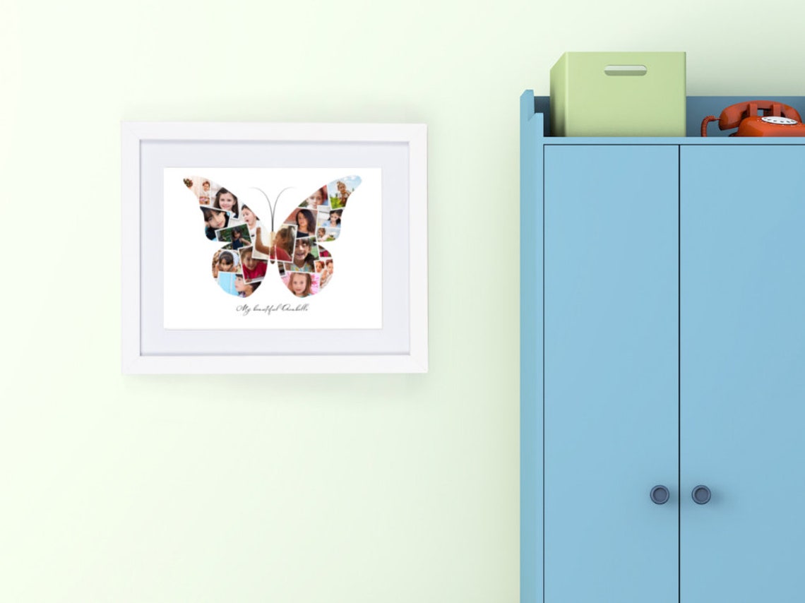 Butterfly Themed Personalized Photo Collage Butterfly Collage - Etsy