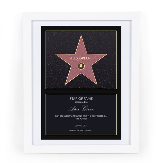 Customizable Walk Of Fame Star