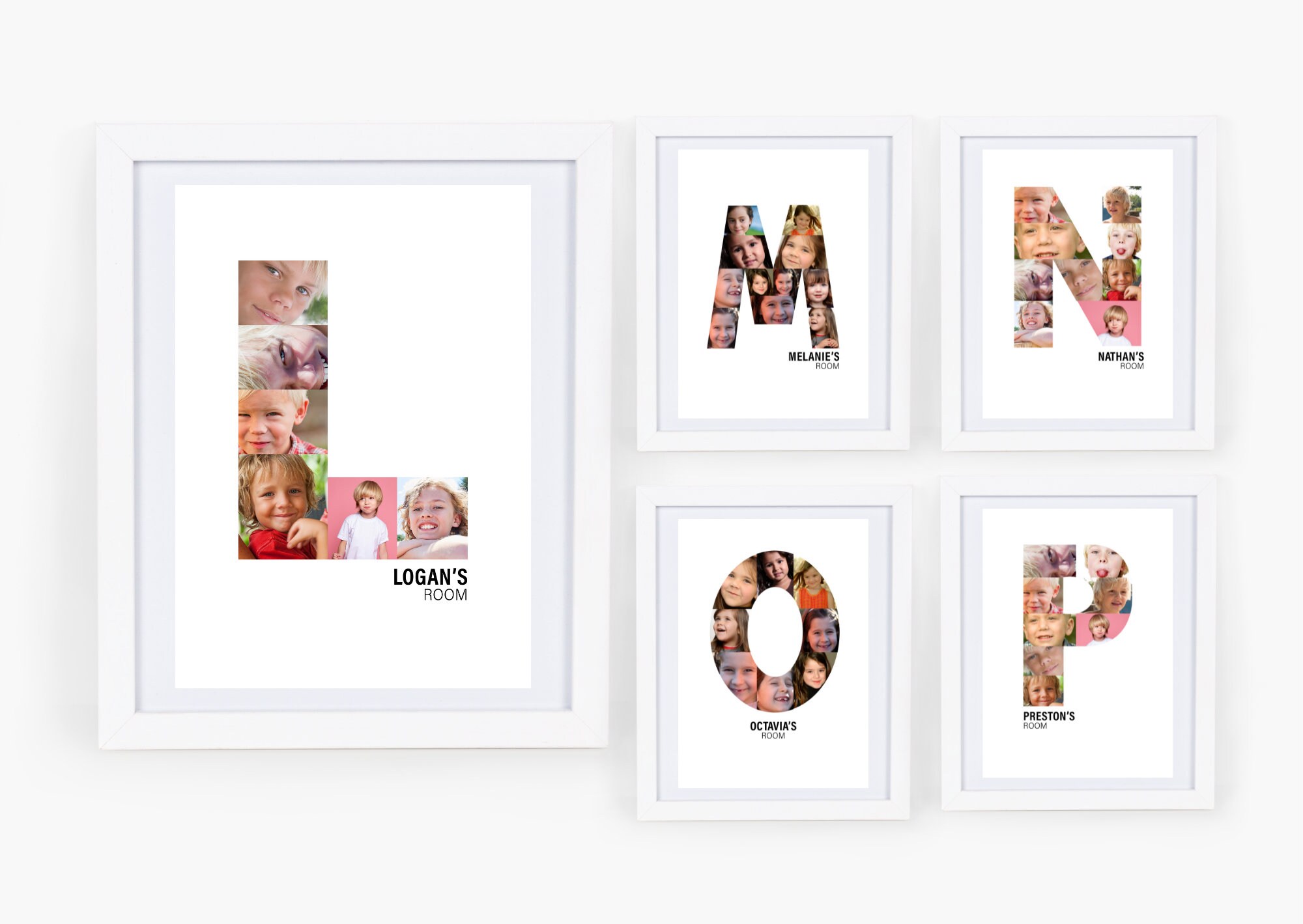 Alphabet themed kids photo collage | Etsy