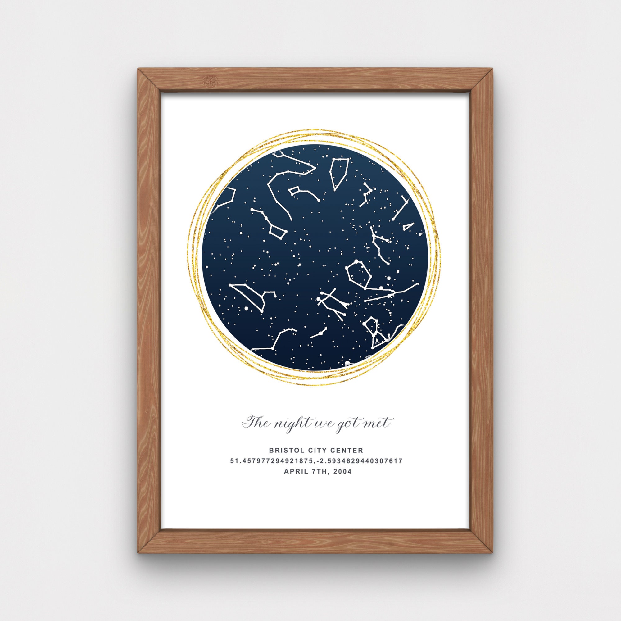 Custom Star Map Wall Art Personalized Star Map Wall Art the - Etsy UK