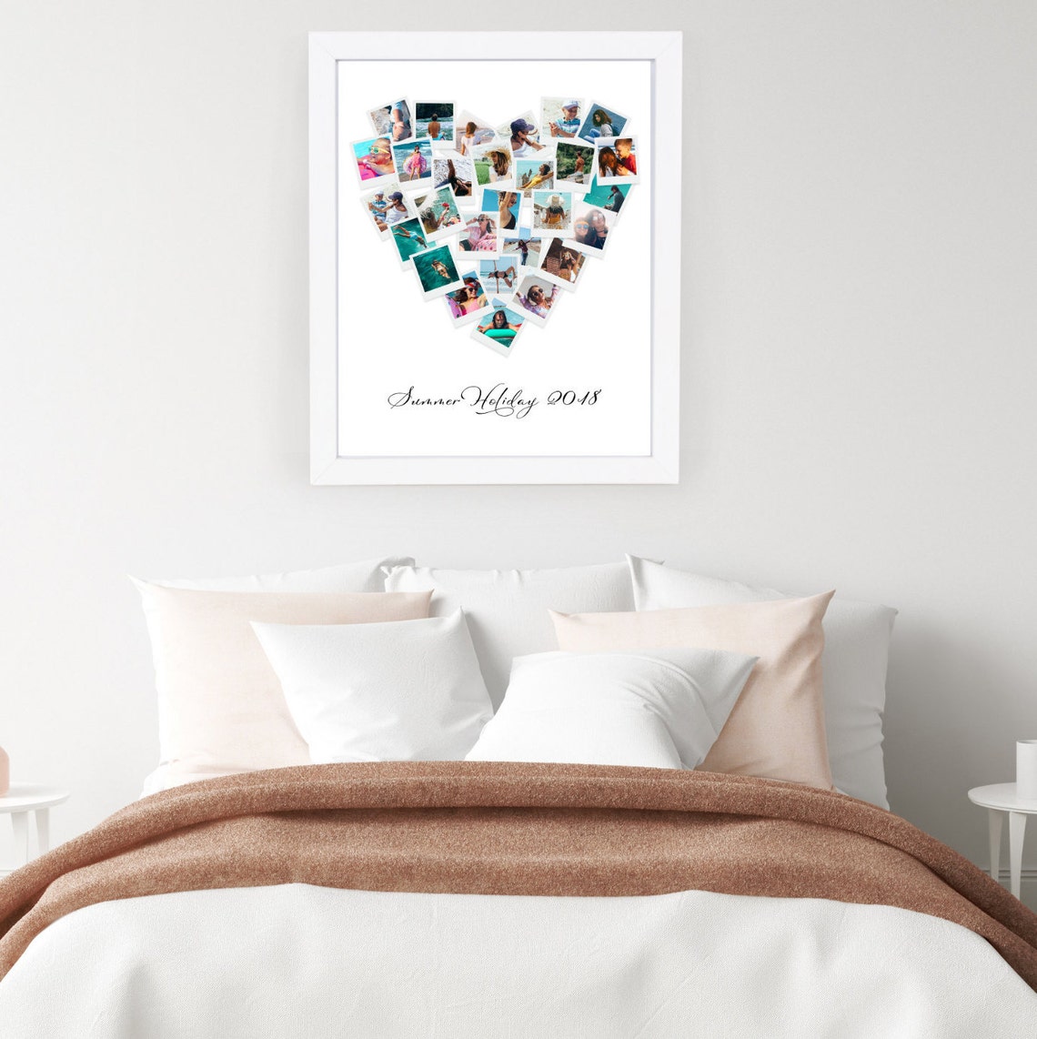 Heart Shaped Photo Collage With a Personalized Message | Etsy