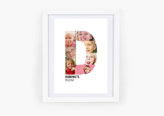 Alphabet themed kids photo collage | Etsy