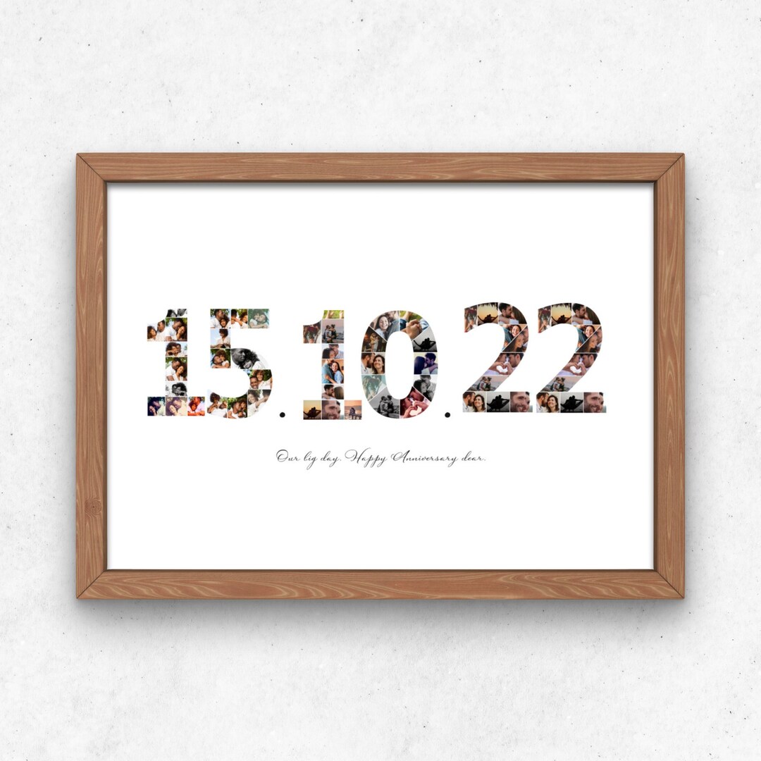 Numbers Personalized Photo Collage With a Personalized Message - Etsy