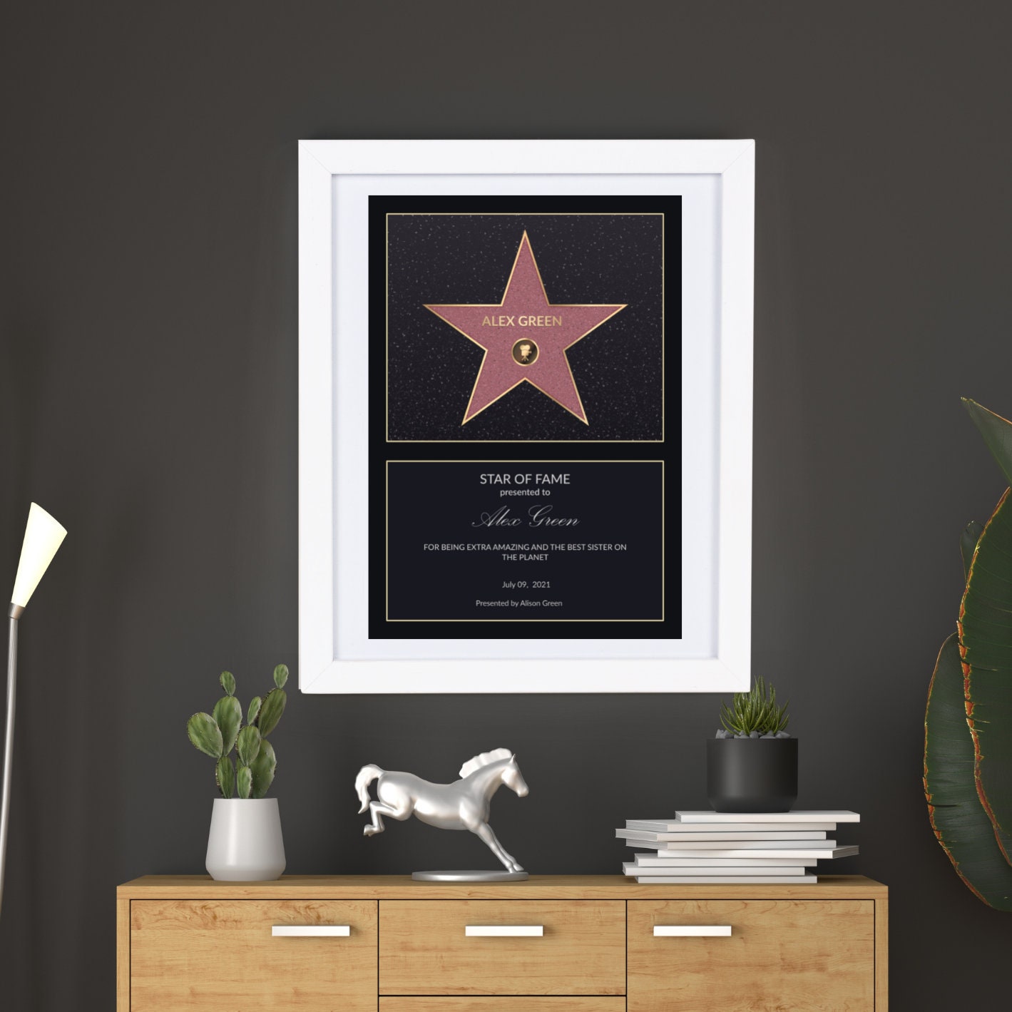 Hollywood Star of Fame Personalisierte Wandkunst / Walk of - Etsy.de