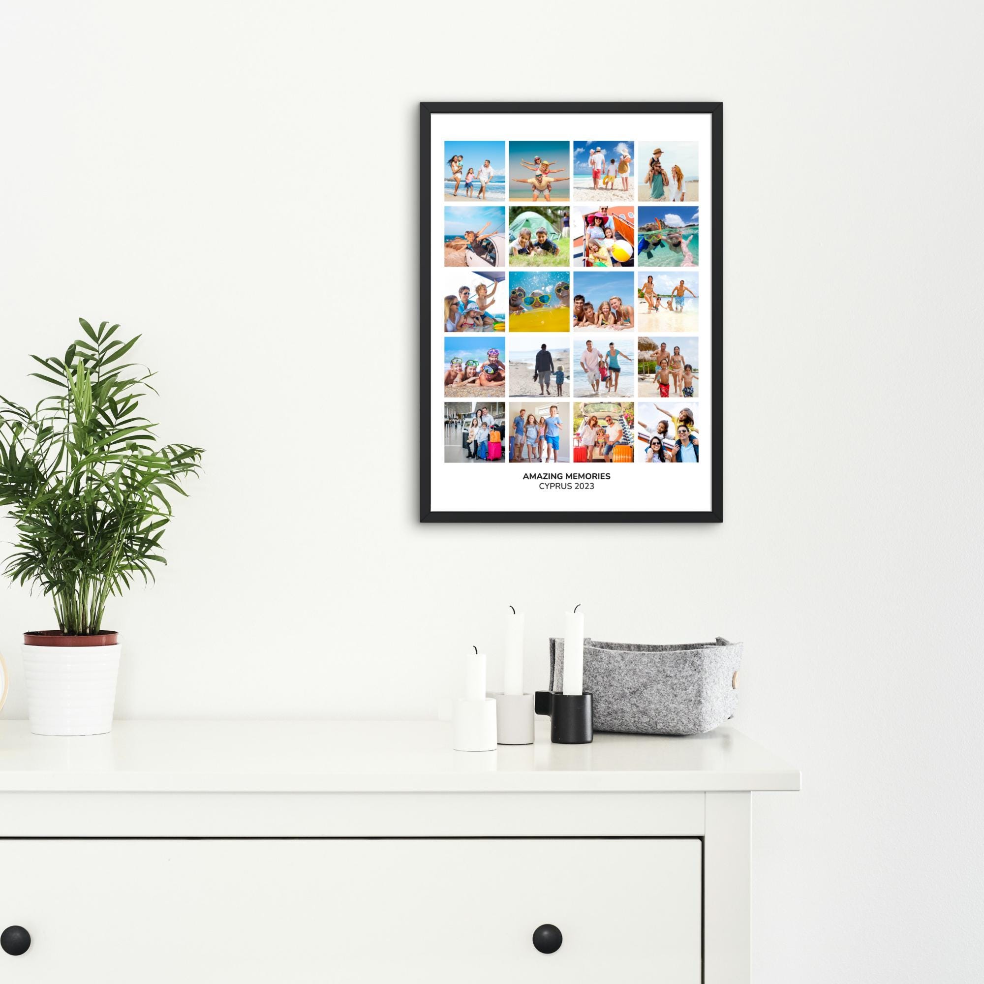 Personalized Photo Collage Print, Custom Message, Family Memories (A4 ...