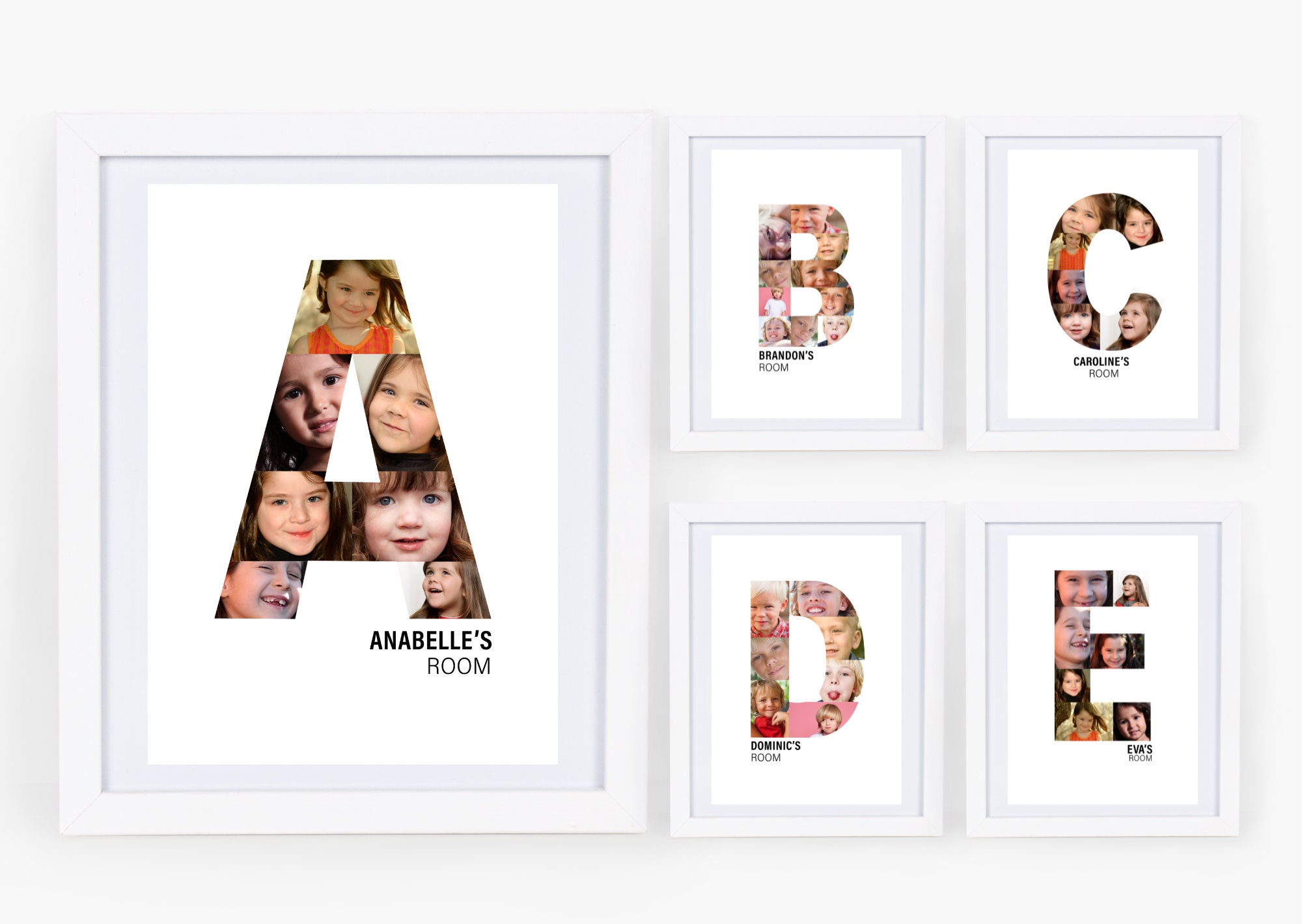 Alphabet Themed Kids Photo Collage - Etsy