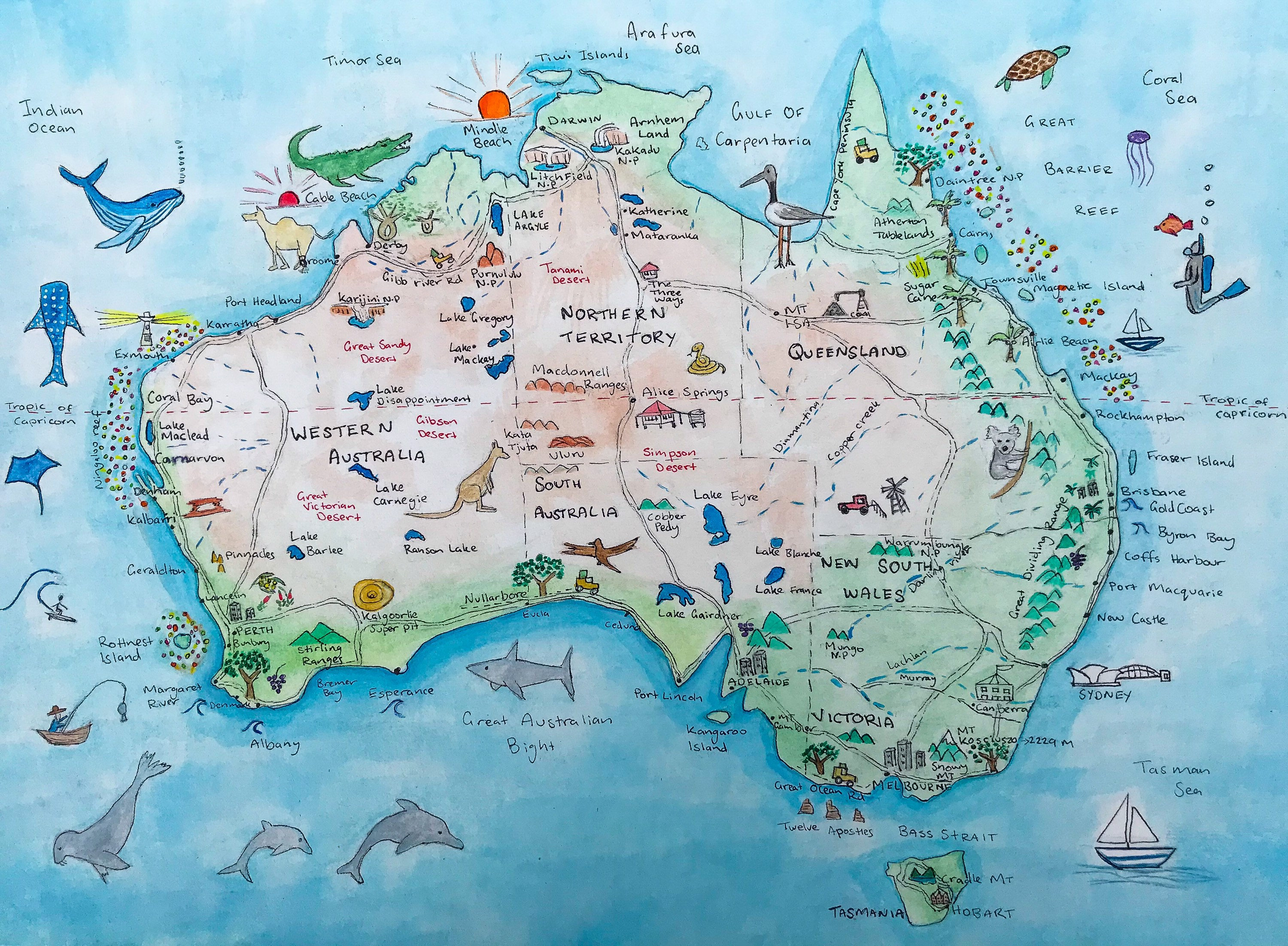 Australian Landscape Map