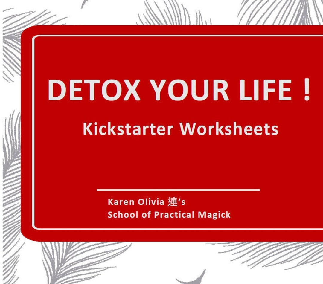 Detox Your Life! Worksheet Set & Guide to Jumpstart Change in Your Life ...