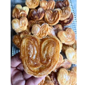 Sugar Palmiers /puff Pastry Cookies/ Pastries/ Elephant Ears/ Gourmet ...