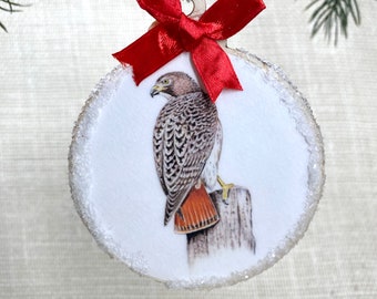 Red-tailed Hawk, Wool Felt Hawk Ornament, Felt Red-tailed Hawk Ornament ...
