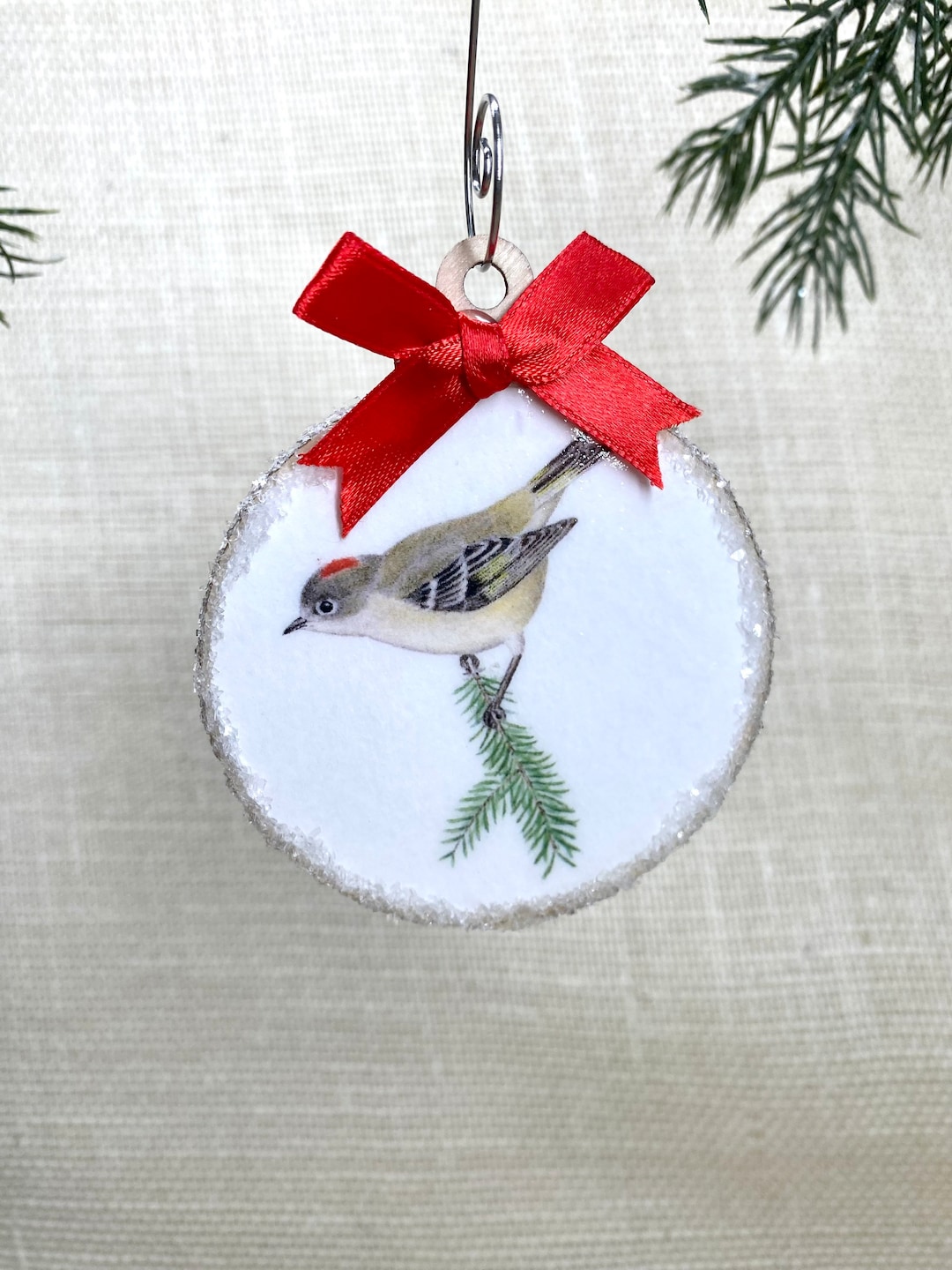 Bird Ornament - Ruby Crowned Kinglet - Etsy