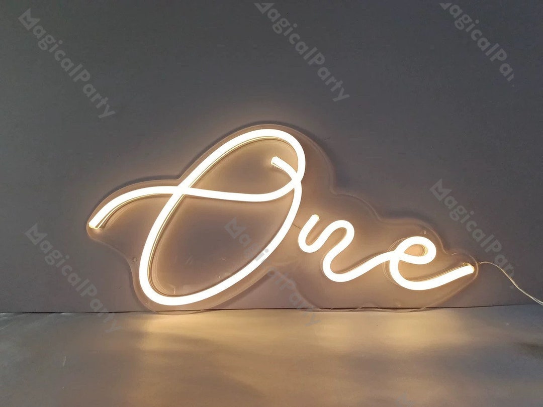 One Neon Sign for First Birthday Party Baby Shower Led Light Bedroom ...