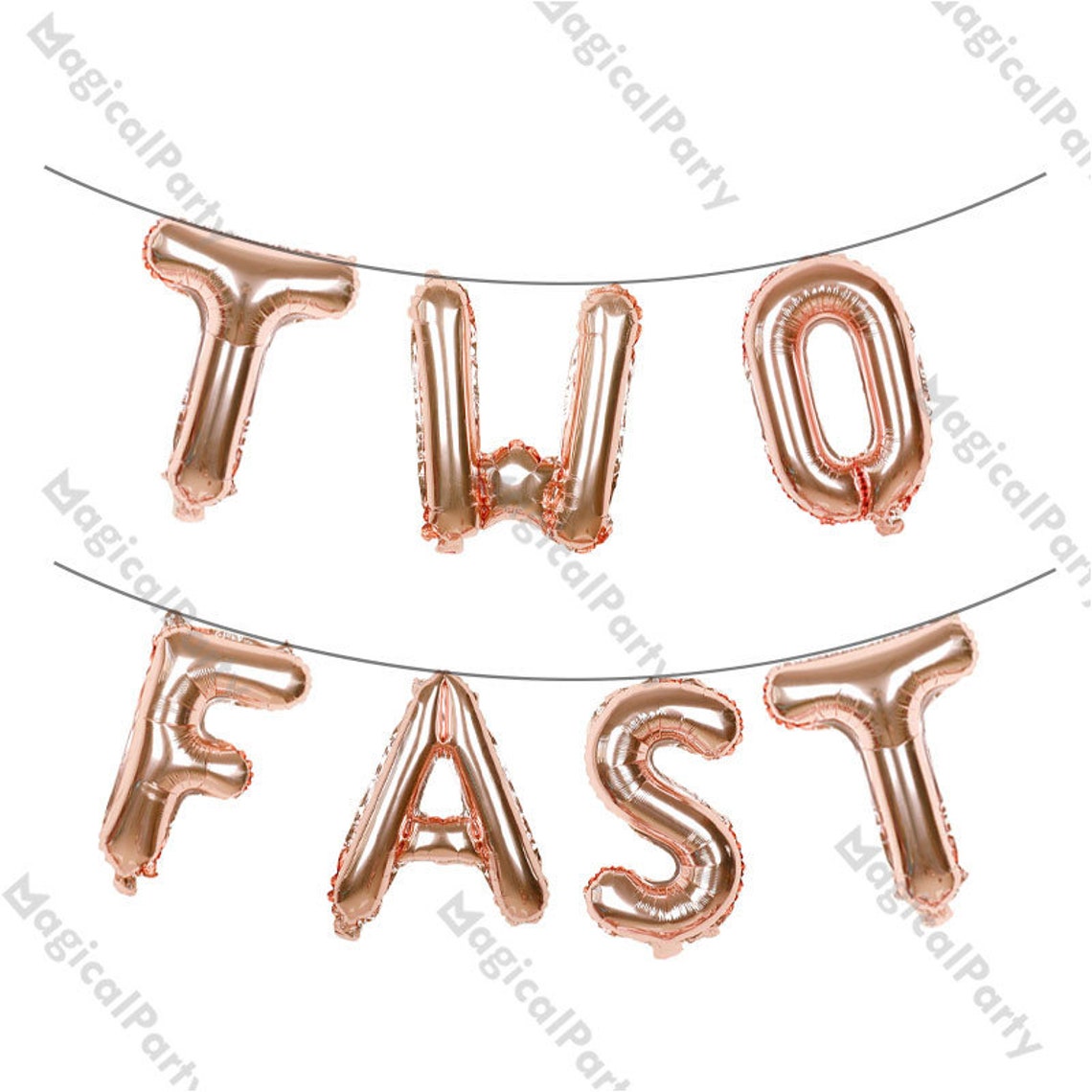TWO FAST Letter Balloons Race Car Themed Birthday Party Banner - Etsy