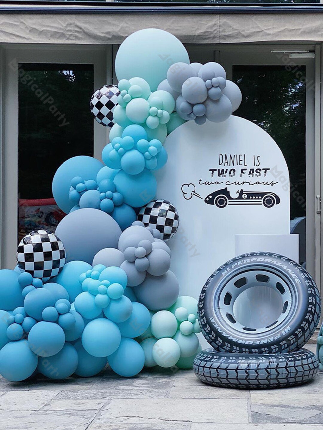 15ft Retro Race Car Themed DIY Balloon Garland Kit | Birthday Car ...
