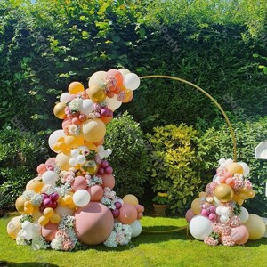 White/gold/black Round Wedding Arch Metal Wedding Hoop Circle Gold ...