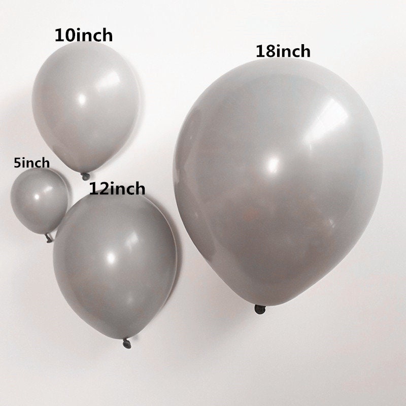 50/5pcs Double-stuffed Pastel Grey Balloons 5/10/12/18inch | Etsy Canada