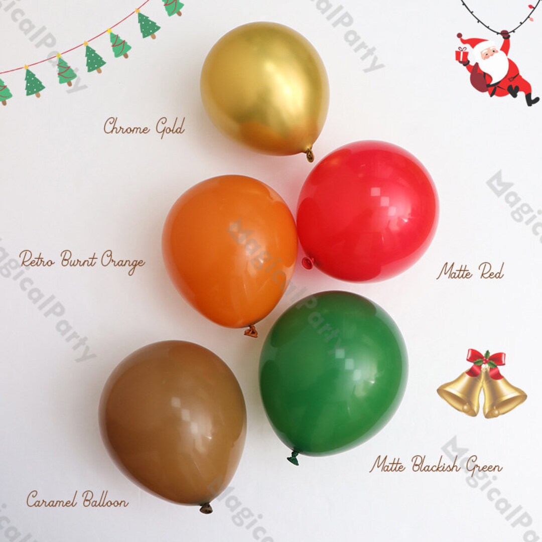 4-16ft DIY Christmas Theme Balloons Orange Red Green Balloon Baby ...