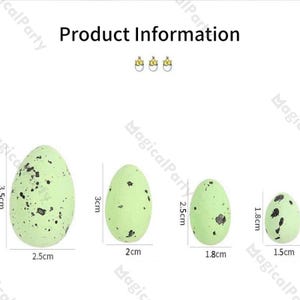 50pcs Easter Spotted Bird Egg Decor Easter Mini Foam Eggs Easter Spring ...