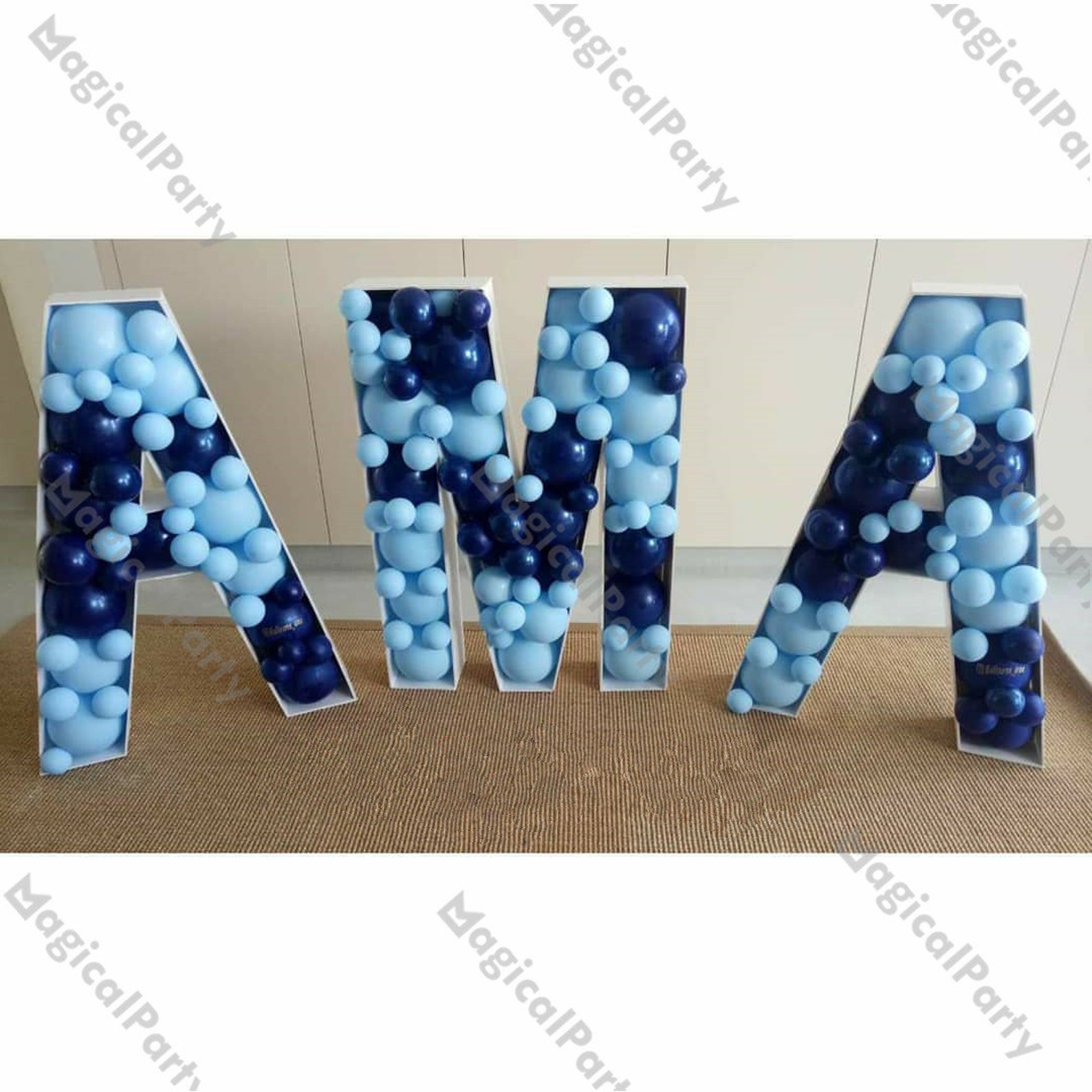 PRE-CUT Mosaic Letter Balloon Frame Gaint A-Z Foam Board Balloon Kits ...