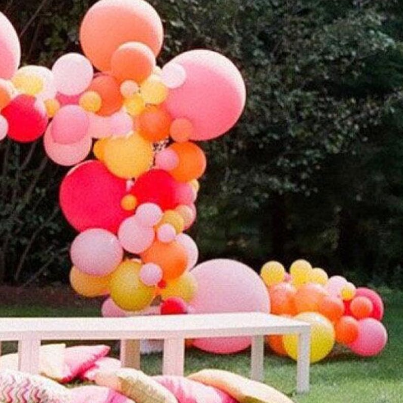 153pcs Hot Pink Coral Balloon Garlands Wedding Party Bridal - Etsy
