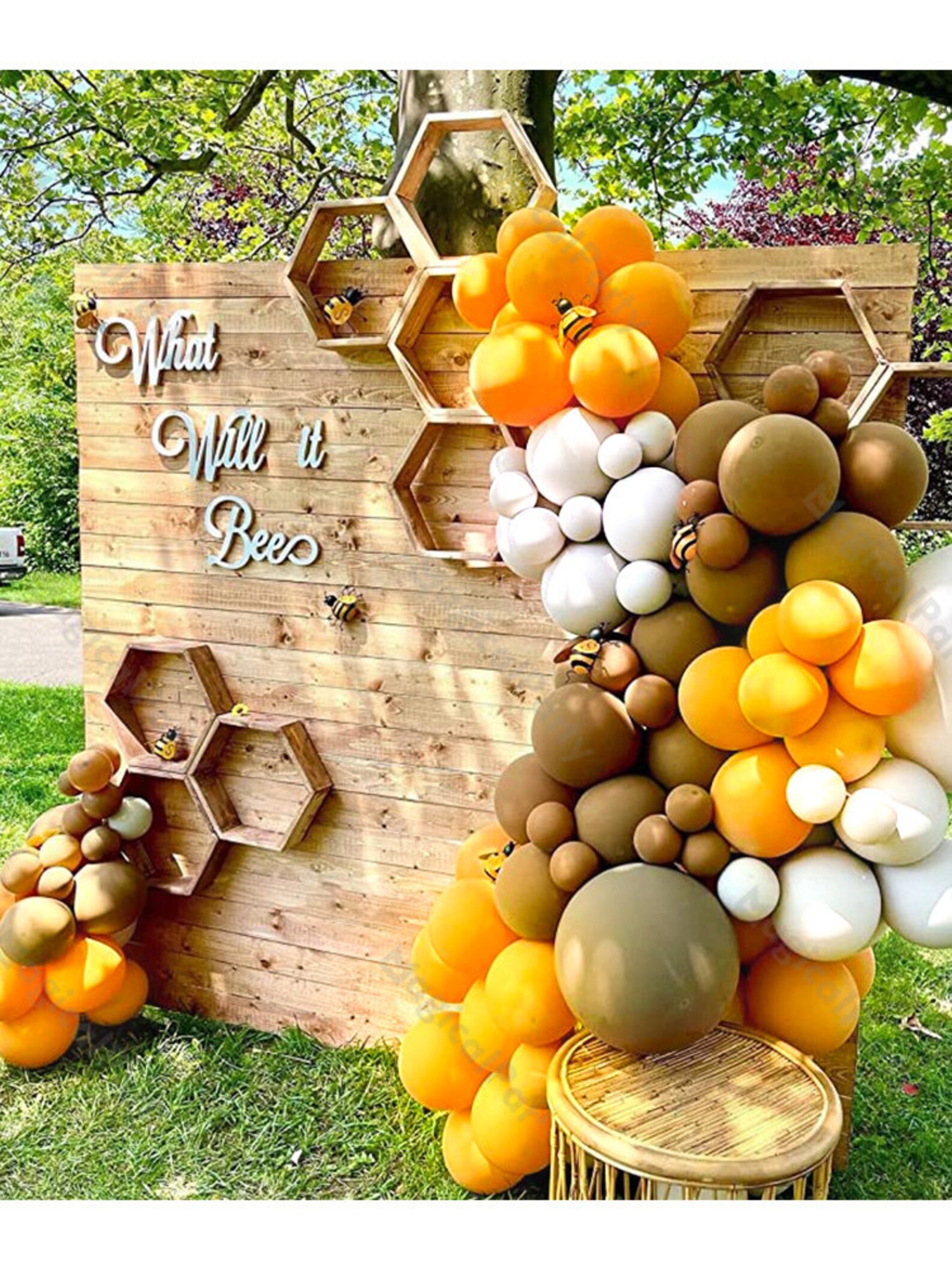 102pcs Bee Balloon Arch Natural Sand Lemon Party Balloons Baby Shower ...