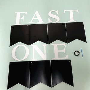 Fast One Flag Banner Vintage Race Car Birhday Banner Party Hanging Falg ...