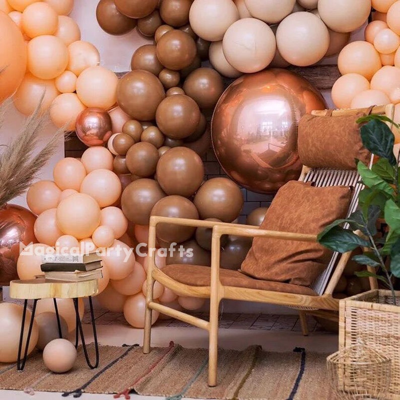 50/5pcs 18/10/5 Inch Coffee Caramel Latex Balloons Wedding Birthday ...