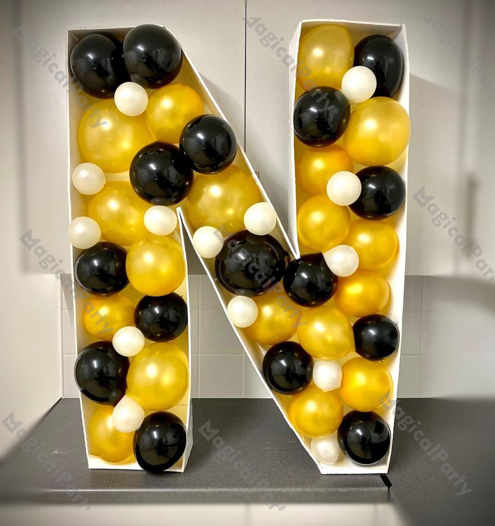 PRE-CUT Mosaic Letter Balloon Frame Gaint A-Z Foam Board Balloon Kits ...