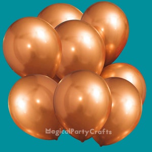 12inch Copper Chrome Metal Balloons Metallic Copper Latex Balloon for ...
